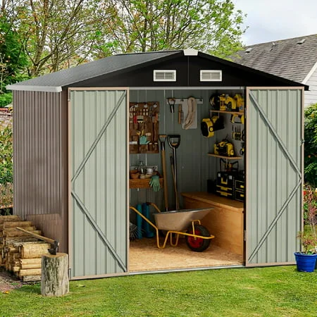Aoxun Outdoor Metal Storage Shed
