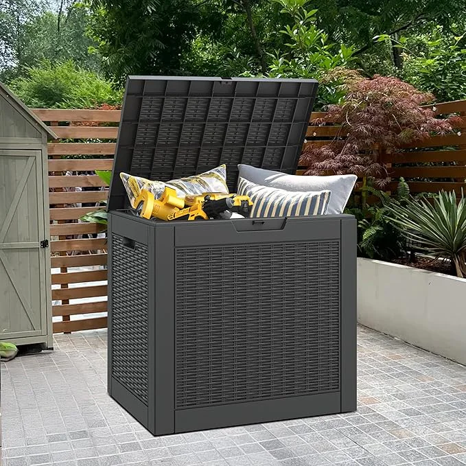 Bifanuo Deck Lockable Resin Outdoor Storage Box